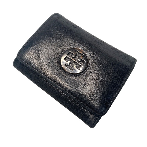 Tory Burch | Bags | Tory Burch Black Leather Trifold Key Case Mini ...